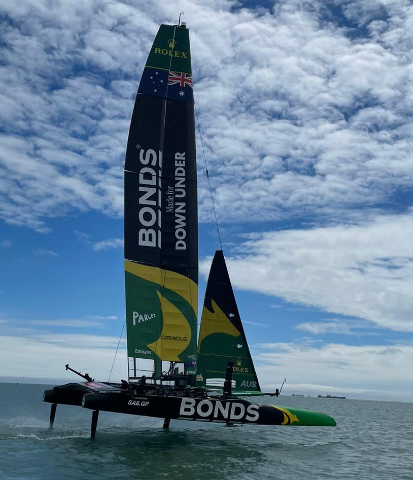 New Rudder Horizontal Foils from Mackay Boats Make SailGP Debut in ...